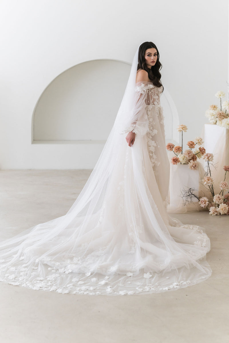 Millennium Rose Wedding Veil | Eternal Bridal